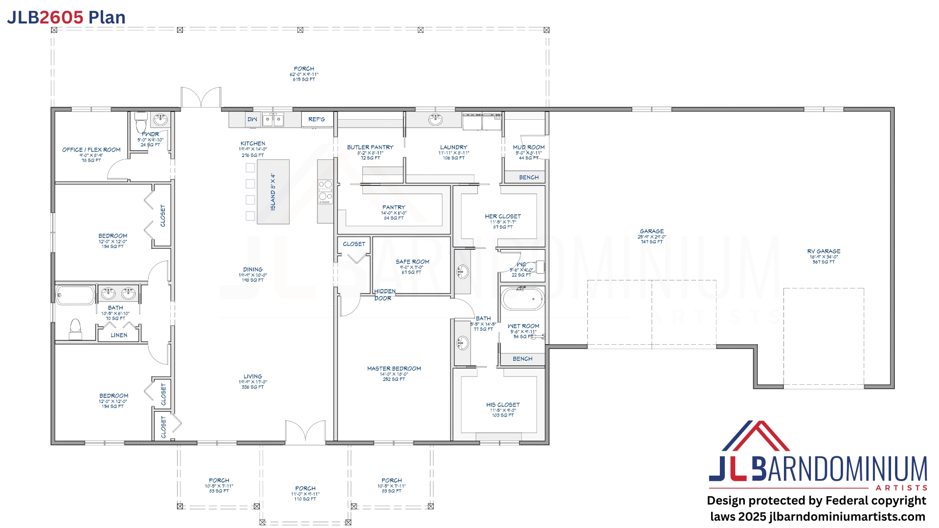 JLB2605 Plan - JL Barndominium Artists